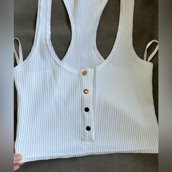 superdown | Tops | Brand New Superdown Revolve White Tank Xxs Ribbed ...